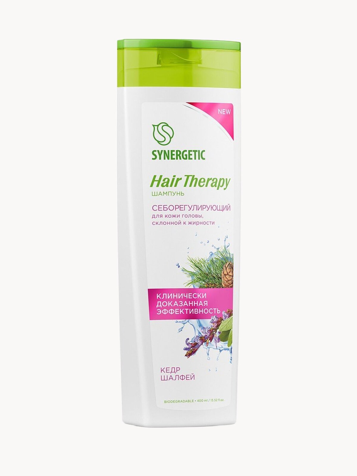 Шампунь SYNERGETIC Себорегулирующий HAIR THERAPY 400мл.