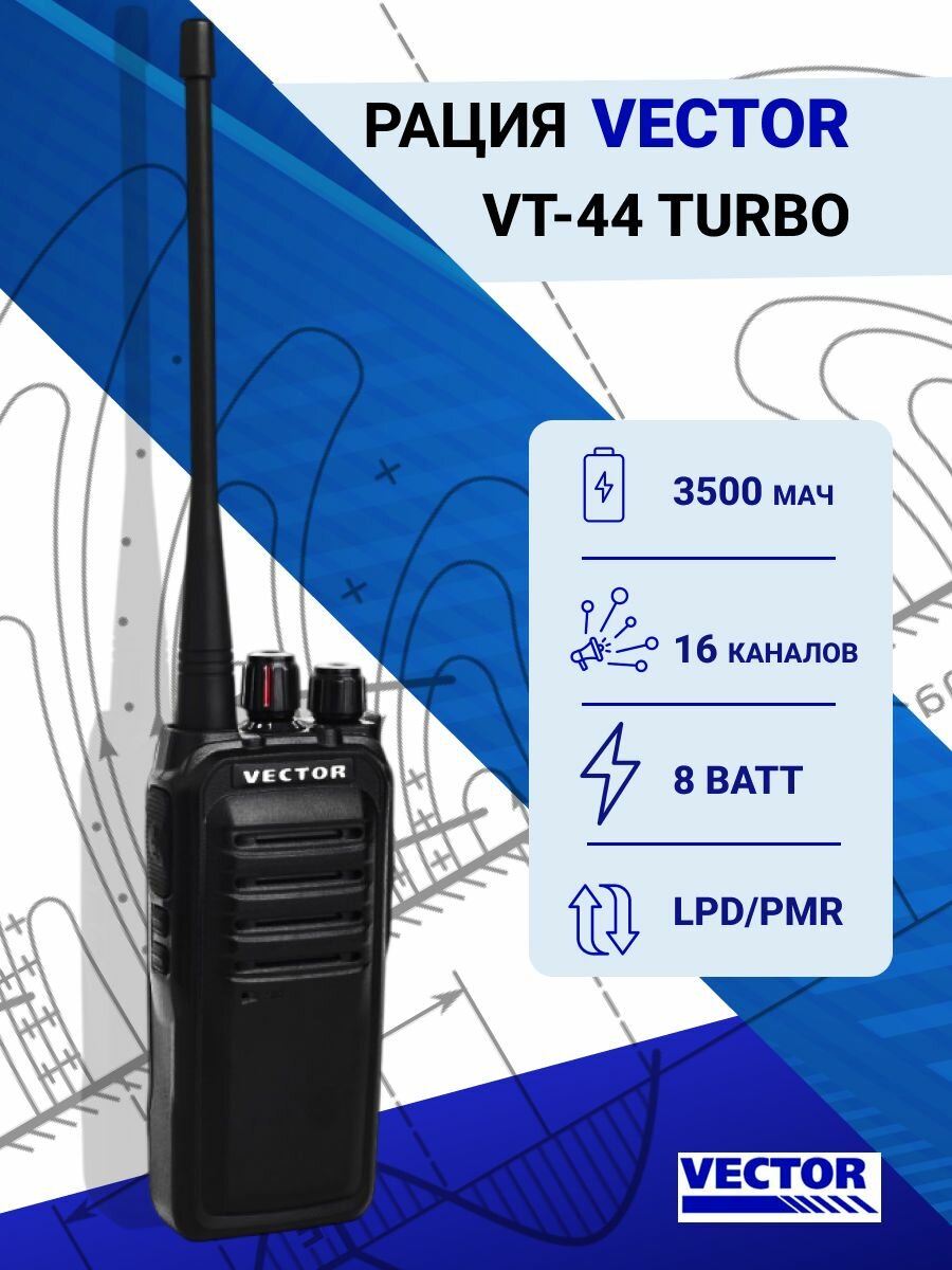 Vector VT-44 Turbo, портативная рация