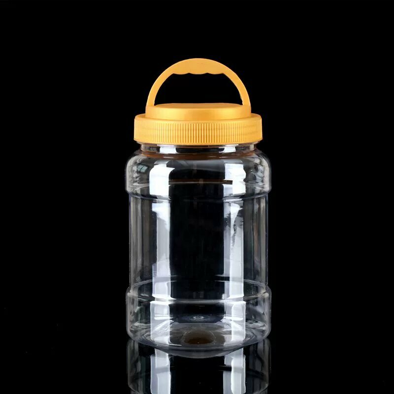 Банка для упаковки ароматических шариков, прозрачная круглая бутылка, пластиковая коробка на один литр, 1.5kg медовые