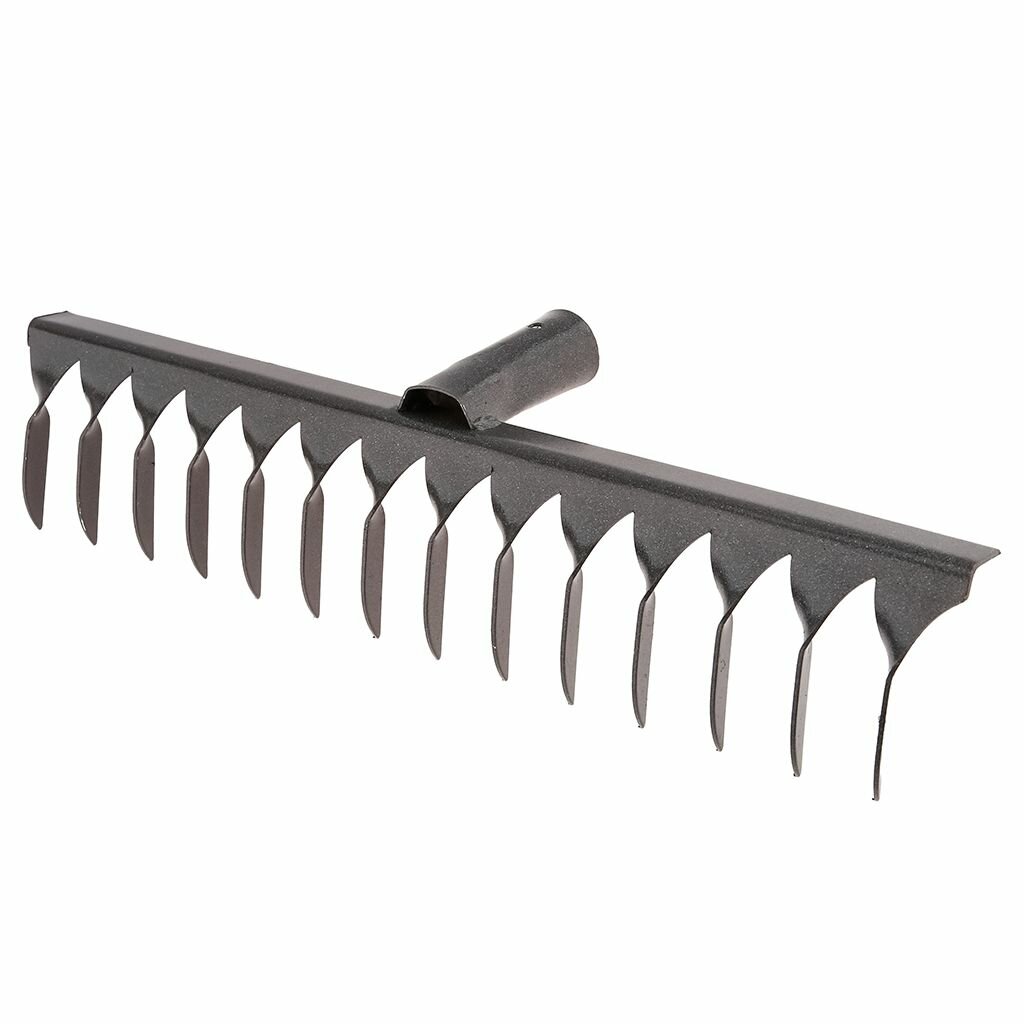 Грабли Домашняя Мода витые 14-и зубые, 42х10х11 см, сталь, порошковая окраска, без черенка, тулейка д 30 мм