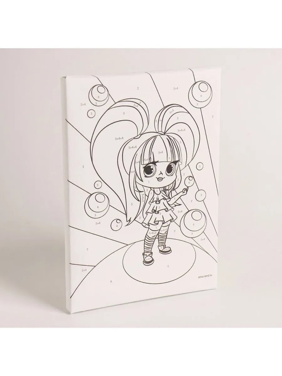 Картинка по номерам для детей: сладкая девочка