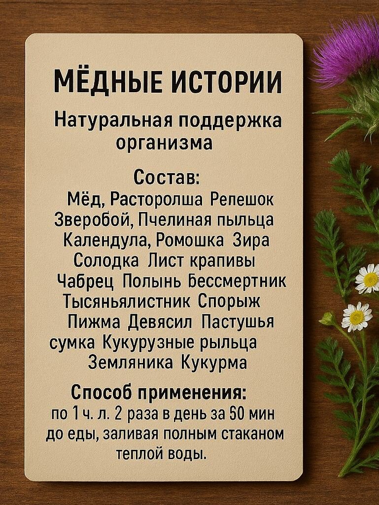 Мед для печени 360г, здоровая печень детокс — фото 1
