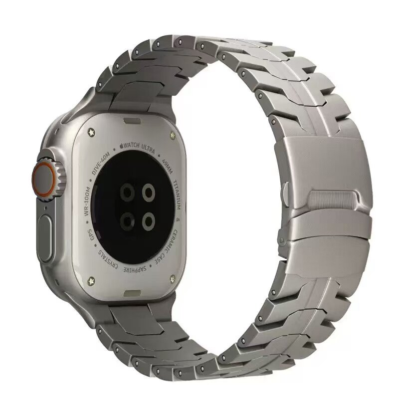 Роскошный титановый браслет для Apple Watch Ultra 2 49 мм 9 8 7 45 мм 44 мм, Металлический браслет для iWatch 6 5 4 SE 38 мм 42 мм-ROMIKY