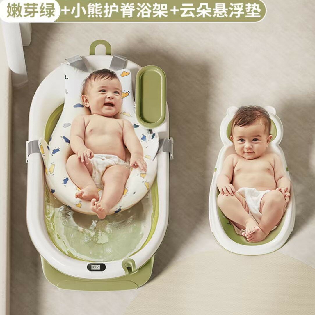 Ванночка для купания Yaqin, детские принадлежности, большая складная ванночка для новорожденных, для сидения и лежания, домашнее использование