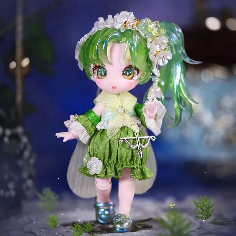 Кукла BJD 1/12 шарнирная Maytree OB11 аниме с одеждой и аксессуарами.(Таурус)