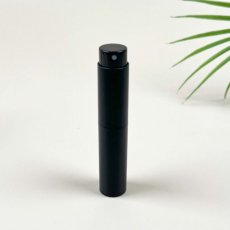 Атомайзер для духов 10 мл / Флакон для парфюма дорожный / Распылитель вращающийся, чёрный матовый