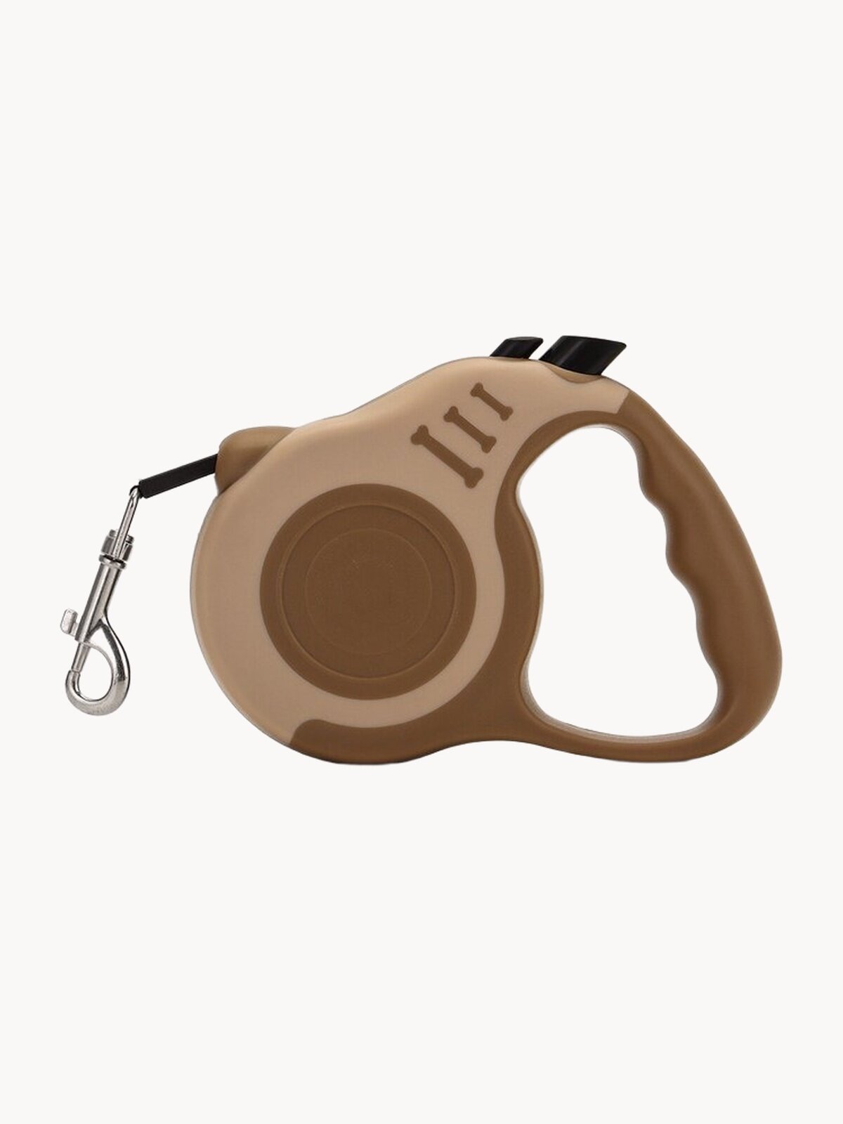 Рулетка для собак «Зарница», 3 м, до 11.5 кг, бежевая, коричневая