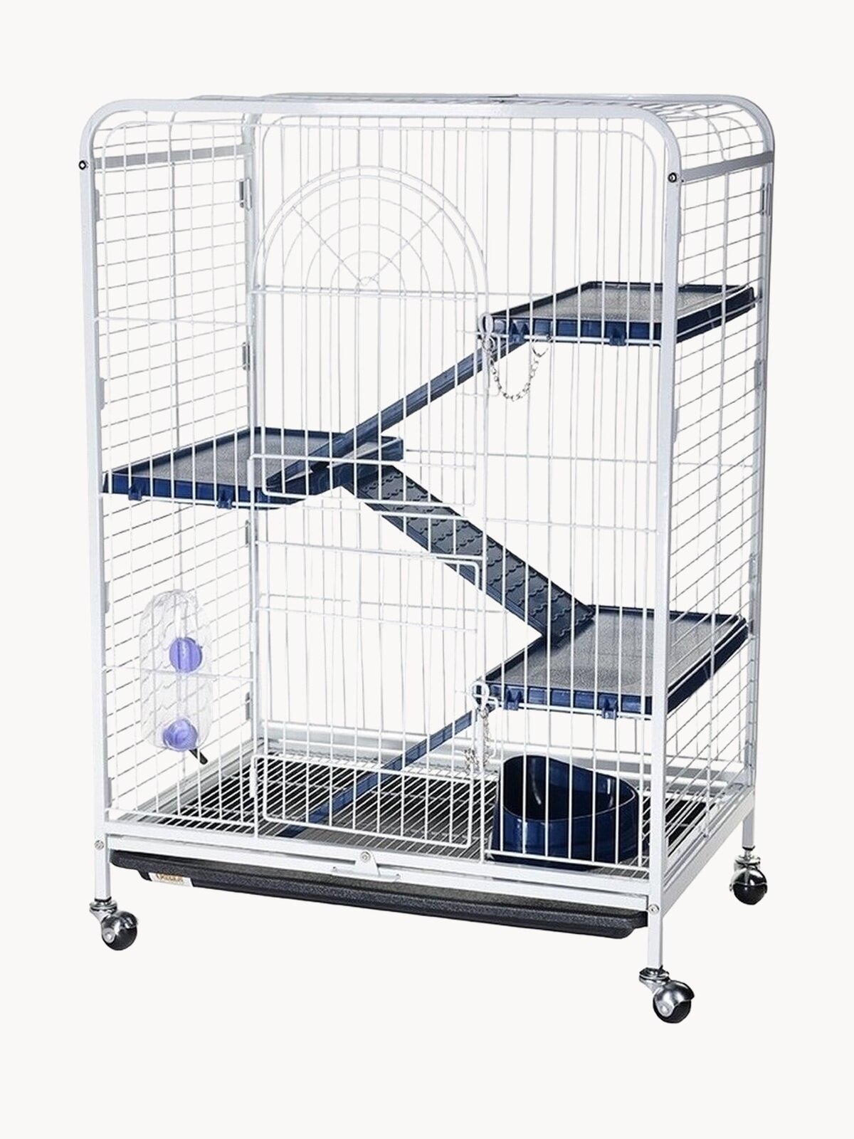 Kredo Клетка для шиншилл и хорьков D800 на колесах D800 белая (64*44*93 см)
