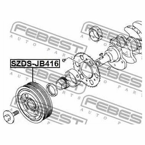 Шкив коленвала Febest szdsjb416 для Suzuki Grand Vitara II, Swift III