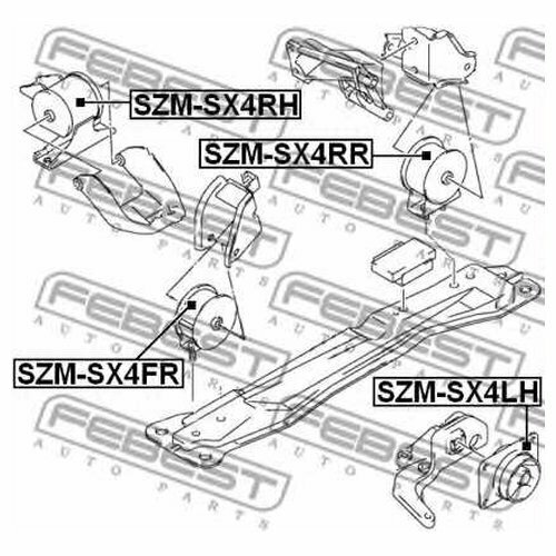 Опора двигателя Febest SZMSX4FR для Suzuki SX4
