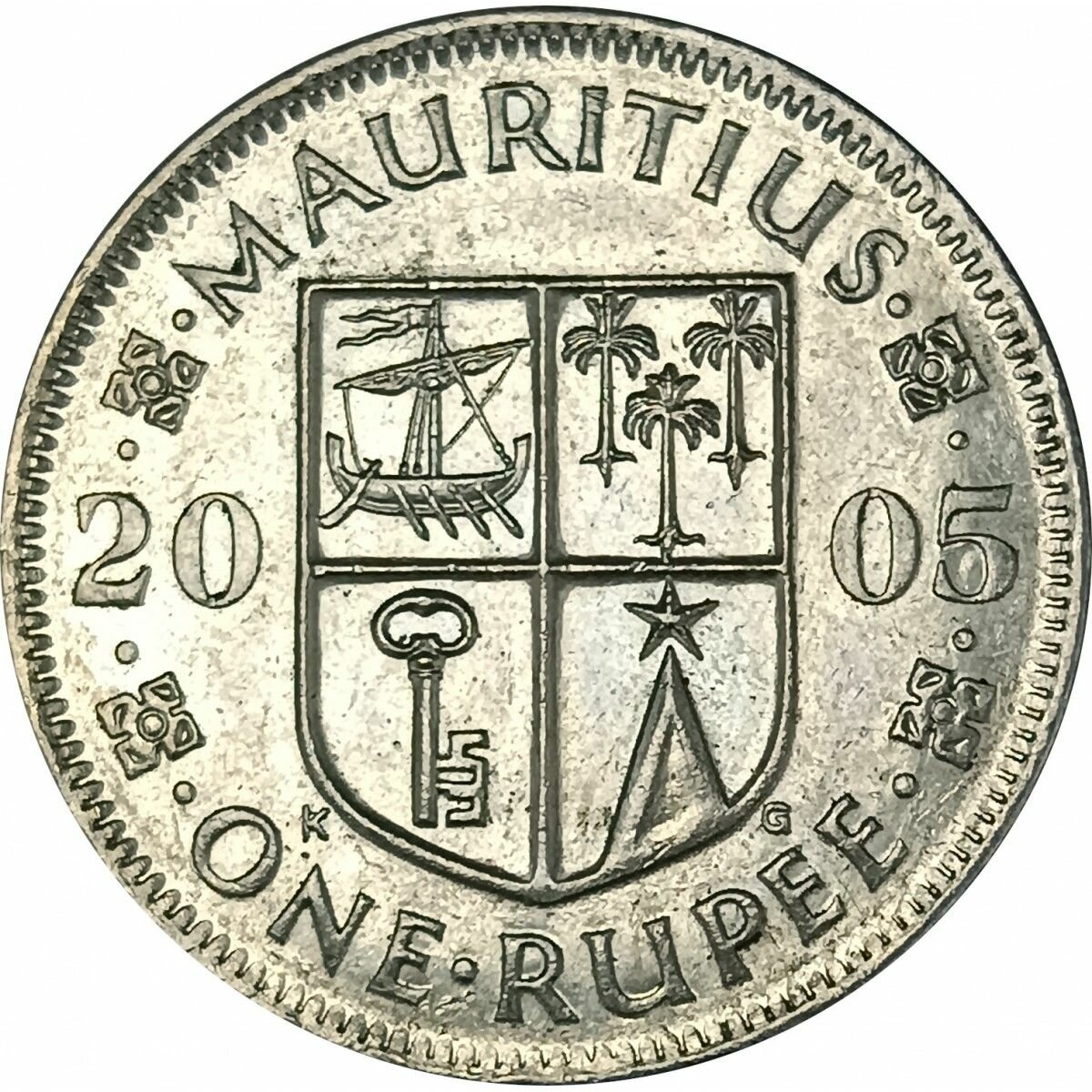 1 рупия 2005 Маврикий из оборота