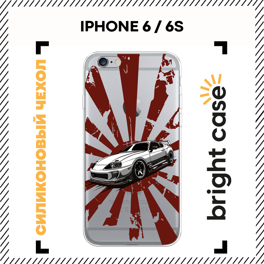 Чехол на Apple iPhone 6/6S / Айфон 6/6S с принтом Спортивный автомобиль, прозрачный