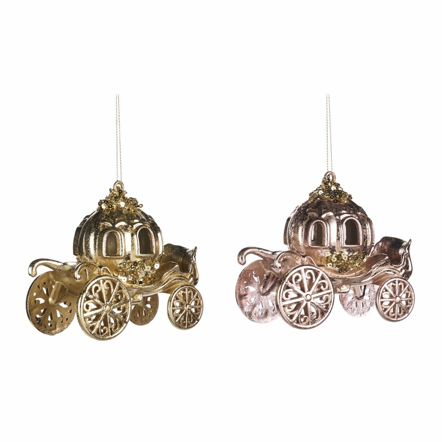 Игрушки Goodwill M&G кареты двух цветов розовый и золотой (2 шт набор) 11,5 см