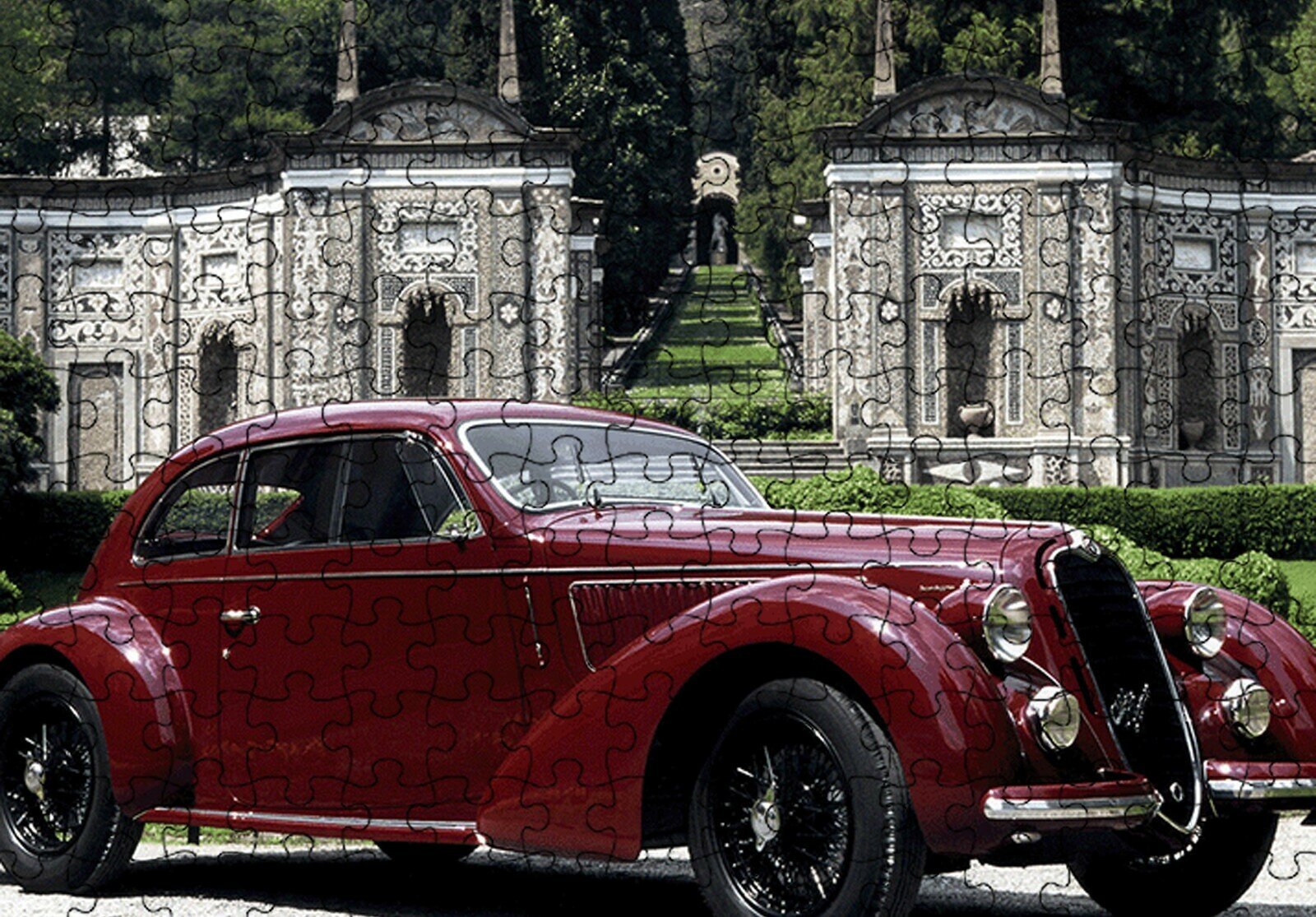 Пазл картонный А4: модель Машина ретро автомобиль - 321