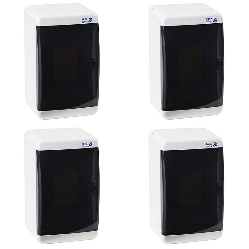 Коробка под автомат КЭАЗ OptiBox ЩРН IP41 93х96х140 мм 4 модуля белая (4 шт.)