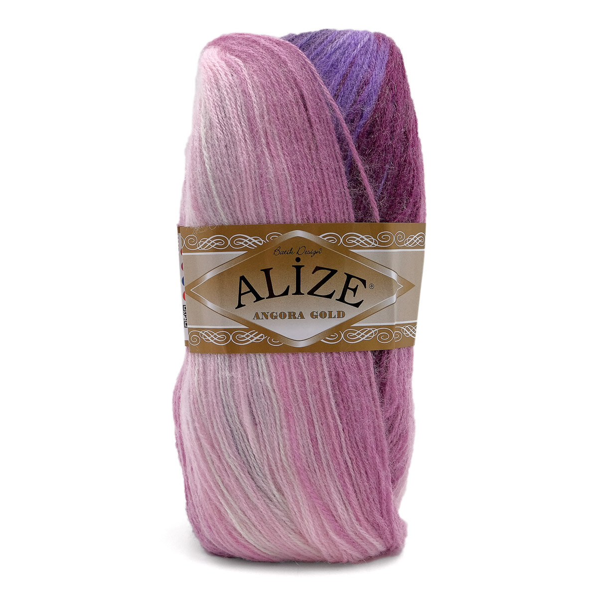 Пряжа для вязания ALIZE 'Angora Gold Batik', 100 г, 550 м (80% акрил, 20% шерсть) ТУ (2630 секционный), 1моток