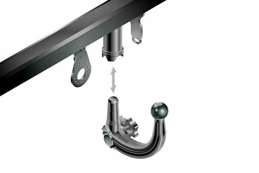 Фаркоп Steinhof L-113 для Land Rover Range Rover Evoque 2011-2019(паспорт и сертификат в комплекте)(без электрики)