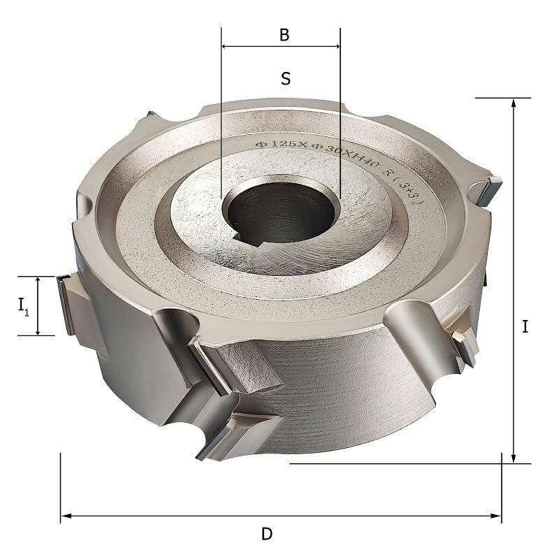 Фрезы алмазные прифуговочные для кромкооблицовочных станков D=125x30x40 RH Rotis 225.12530403DR