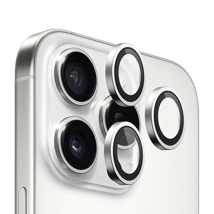 BlueO стекло для iPhone 16 Pro/16 Pro Max, Camera Lens 99-AR PVD Alloy 3 шт. White Titan (+instal)