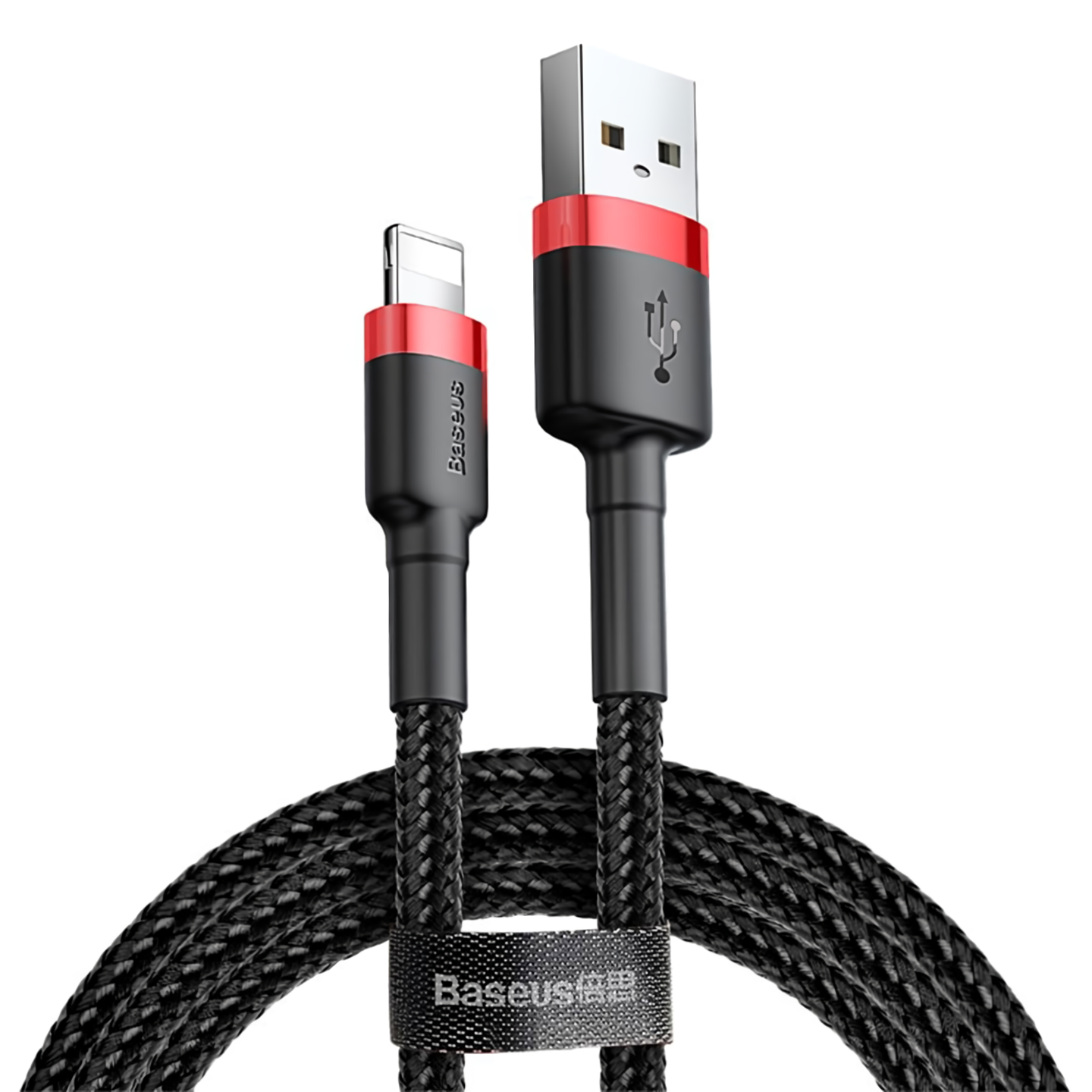 Кабель Baseus Cafule Cable USB For iP 1.5A 2m Red+Black (CALKLF-C19)