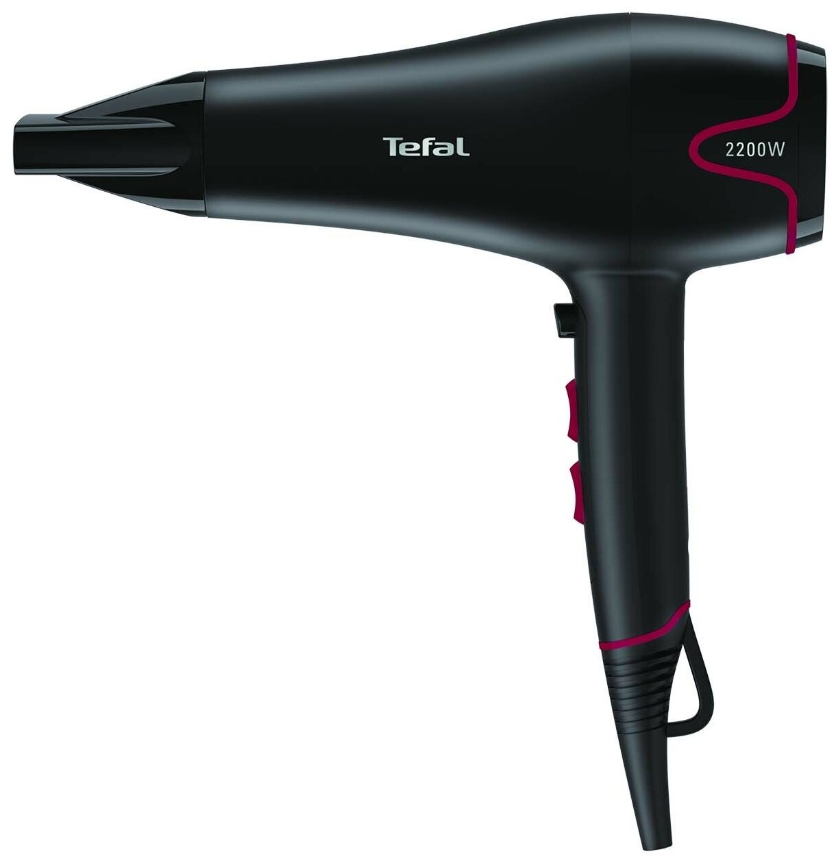 Фен Tefal HV5700D8 Motion Dry, 2200 Вт, черный, насадка-концентратор, 2 скорости.