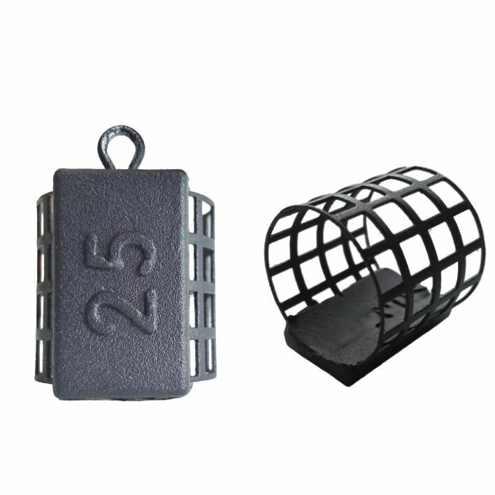 2 Кормушки круглые фидерные наперсток для зимней и летней рыбалки. 25 гр. Черные.