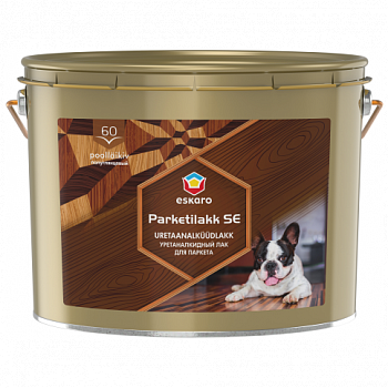 Уретан-Алкидный Лак 10л Eskaro Parketilakk SE 60 Полуглянцевый для Деревянных и Бетонных Полов.