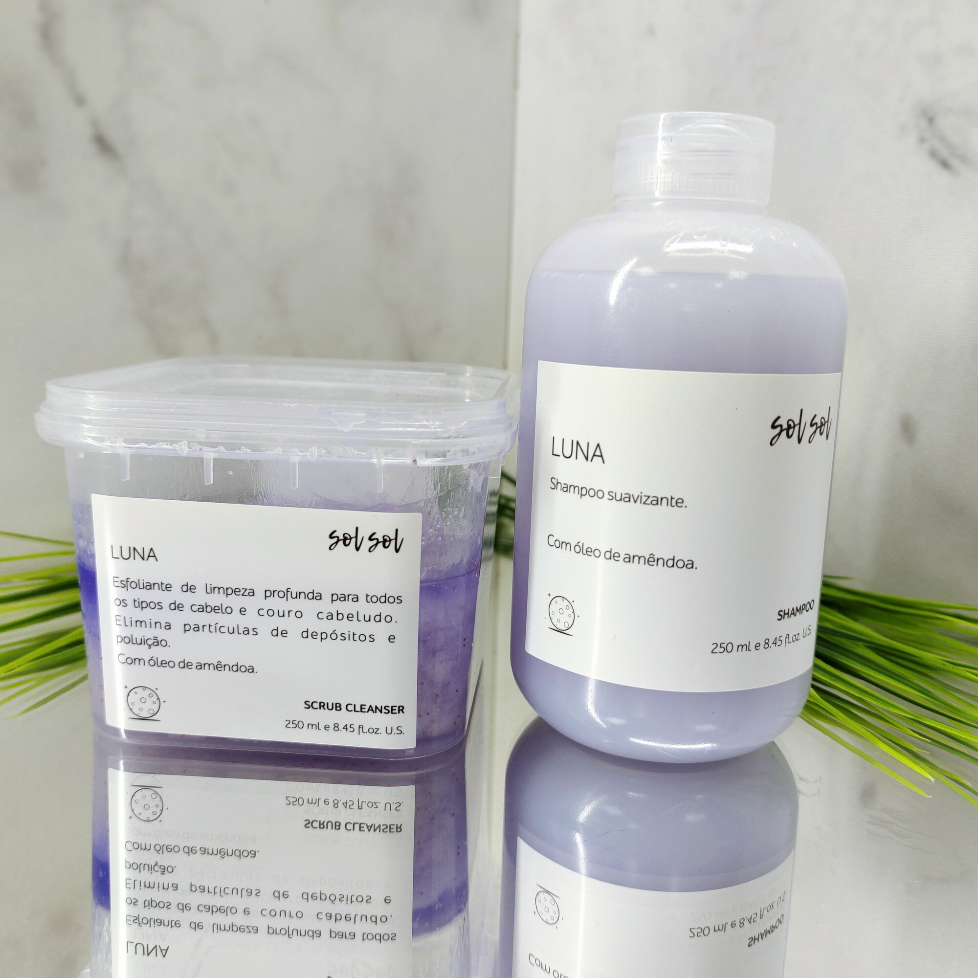 Шампунь + скраб с маслом миндаля Sol Sol Luna 250 мл + 250 мл