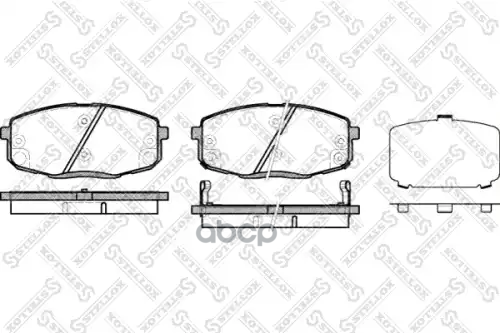1038 12 ! колодки дисковые п Hyundai I30, Kia Ceed 1.4i-2.0CRDi 06>/Carens 02> Stellox арт. 001083BSX