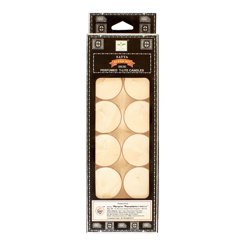 Perfumed T-Lite Candles SUPER HIT, Satya (Ароматические чайные свечи супер ХИТ, Сатья), набор 12 шт.