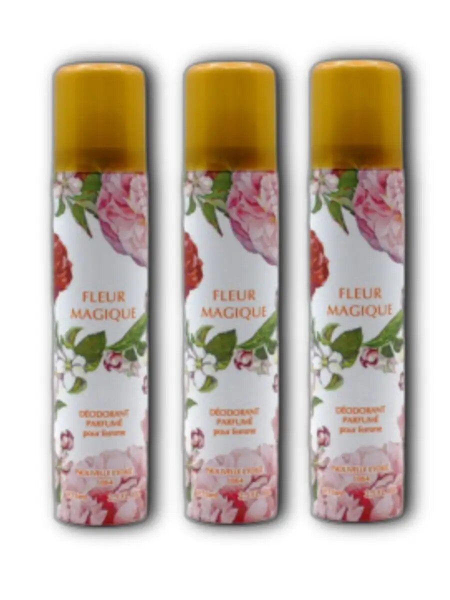 Набор Дезодорант женский "Магический цветок" 3шт по 75 мл Новая Заря