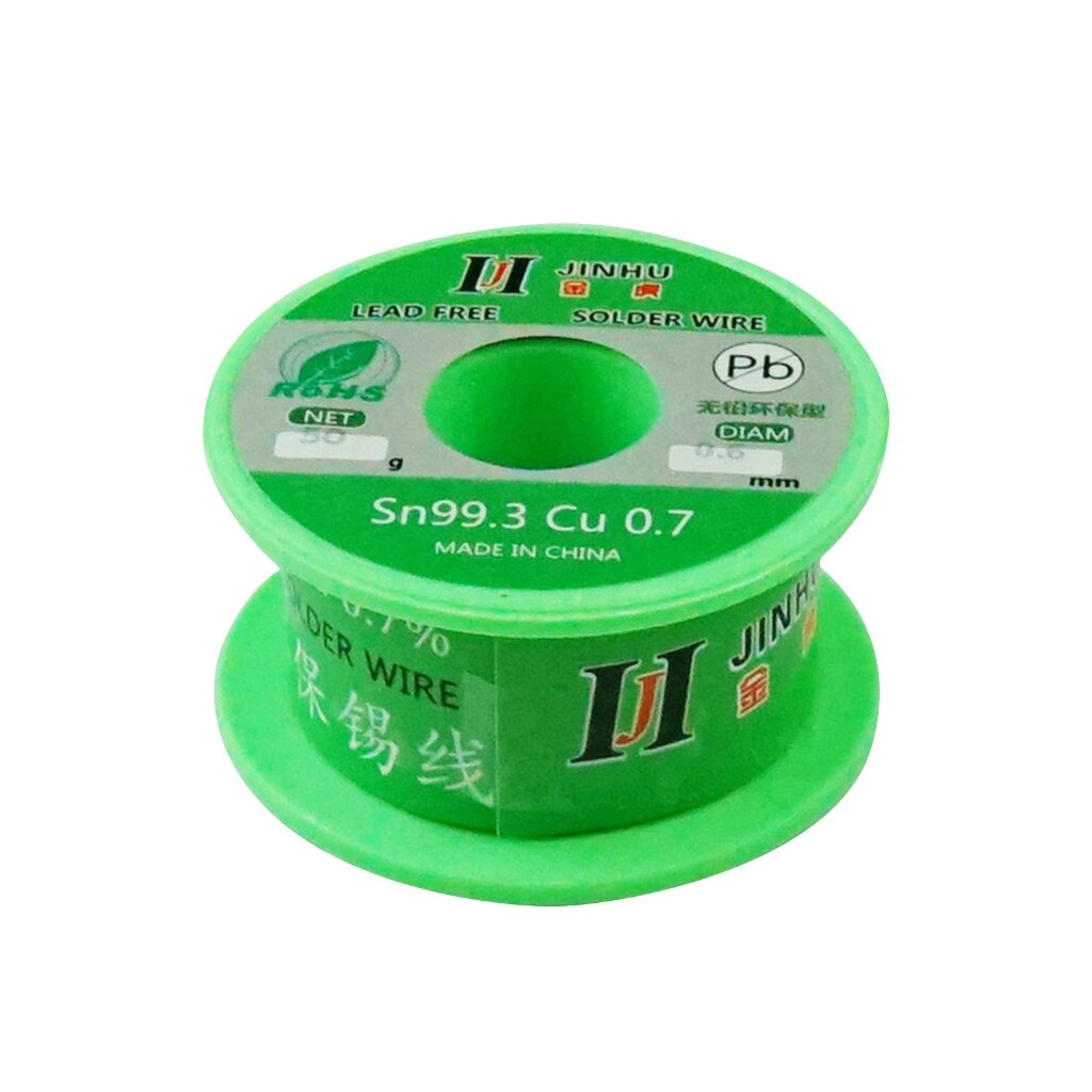 Припой без свинца, проволочный припой 0,5/0,6/0,8/1,0 мм, лента припоя с сердечником из канифоли, флюс Sn 99,3% Cu 0,7% для электроники