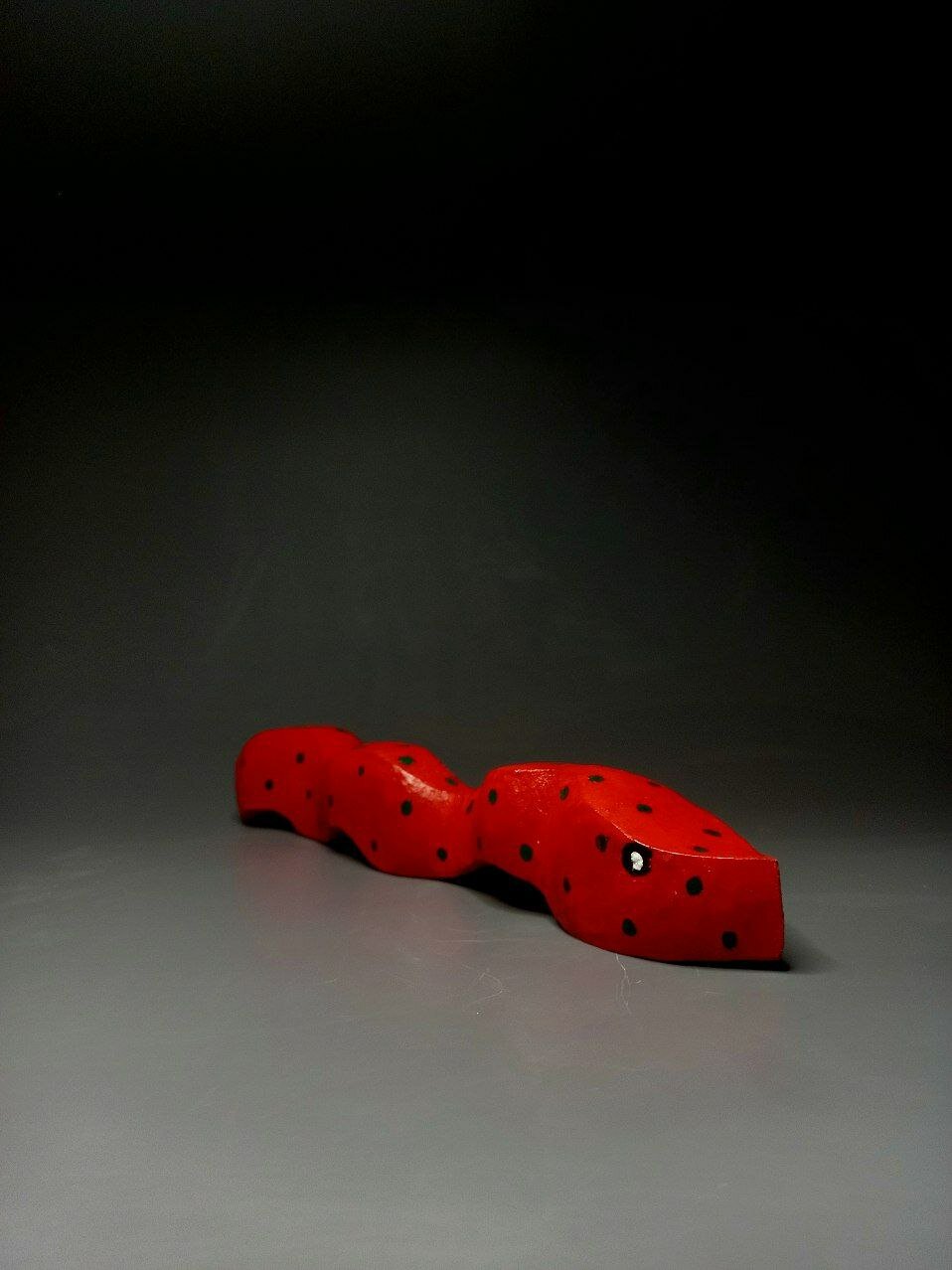 Декоративная игрушка из дерева, фигурка змеи для интерьера