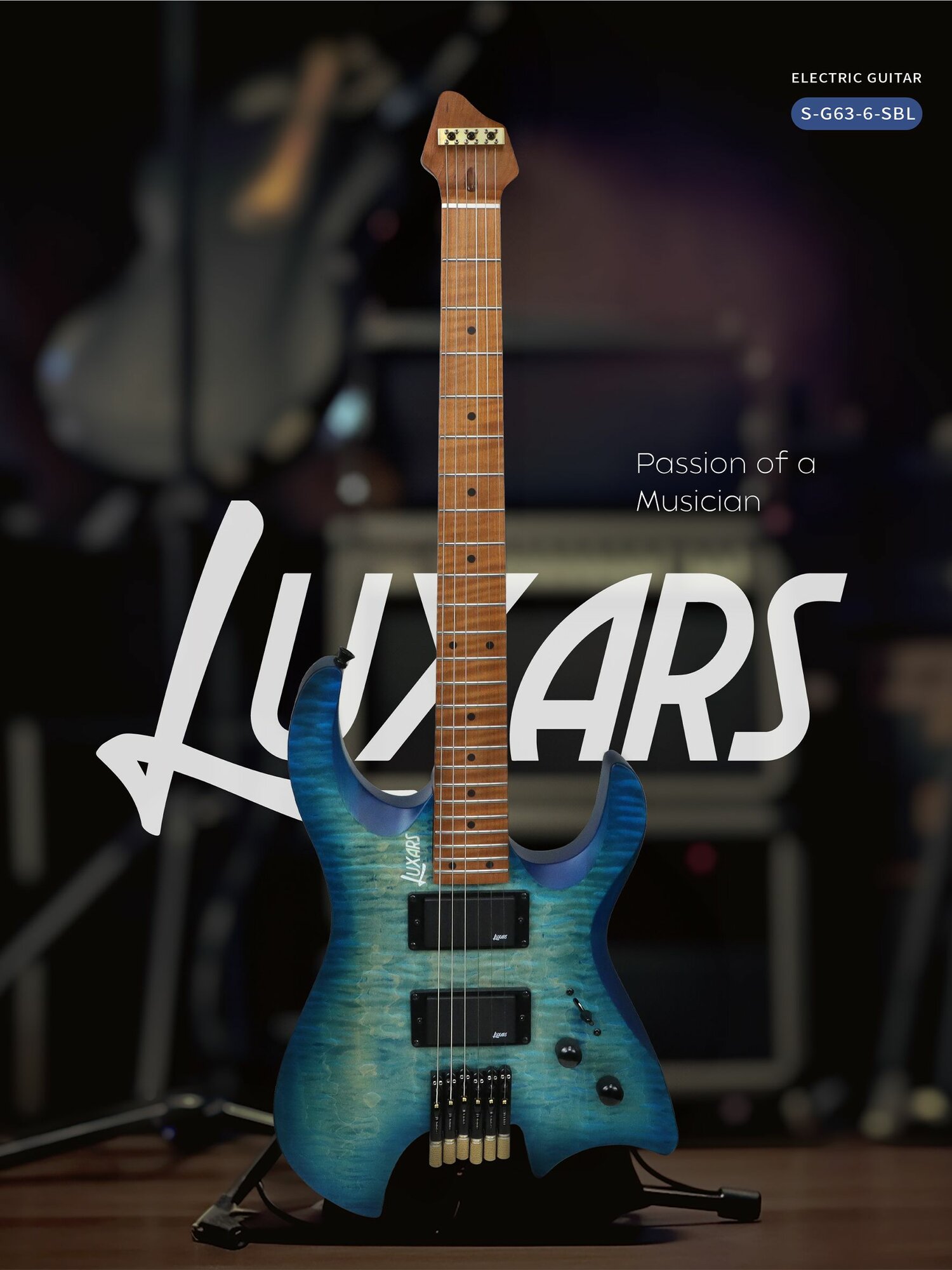 Безголовая электрогитара LUXARSS-G63-6