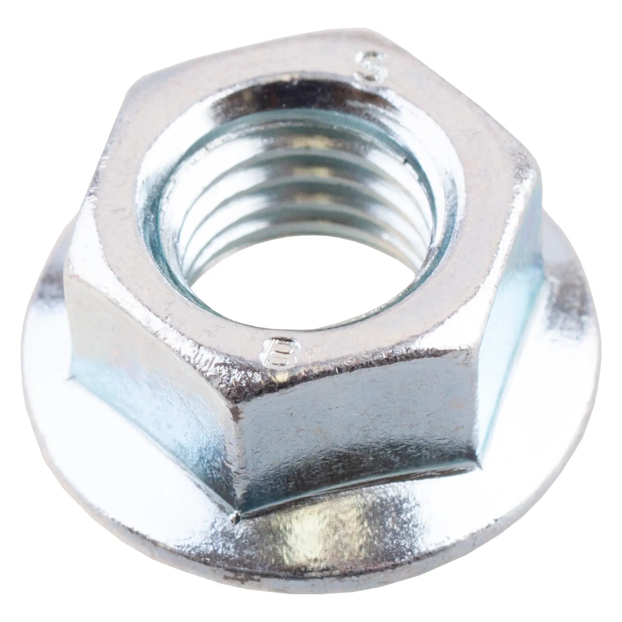 Гайка шестигранная М10 DIN 6923, стальная оцинкованная, для сборочных работ 8 шт