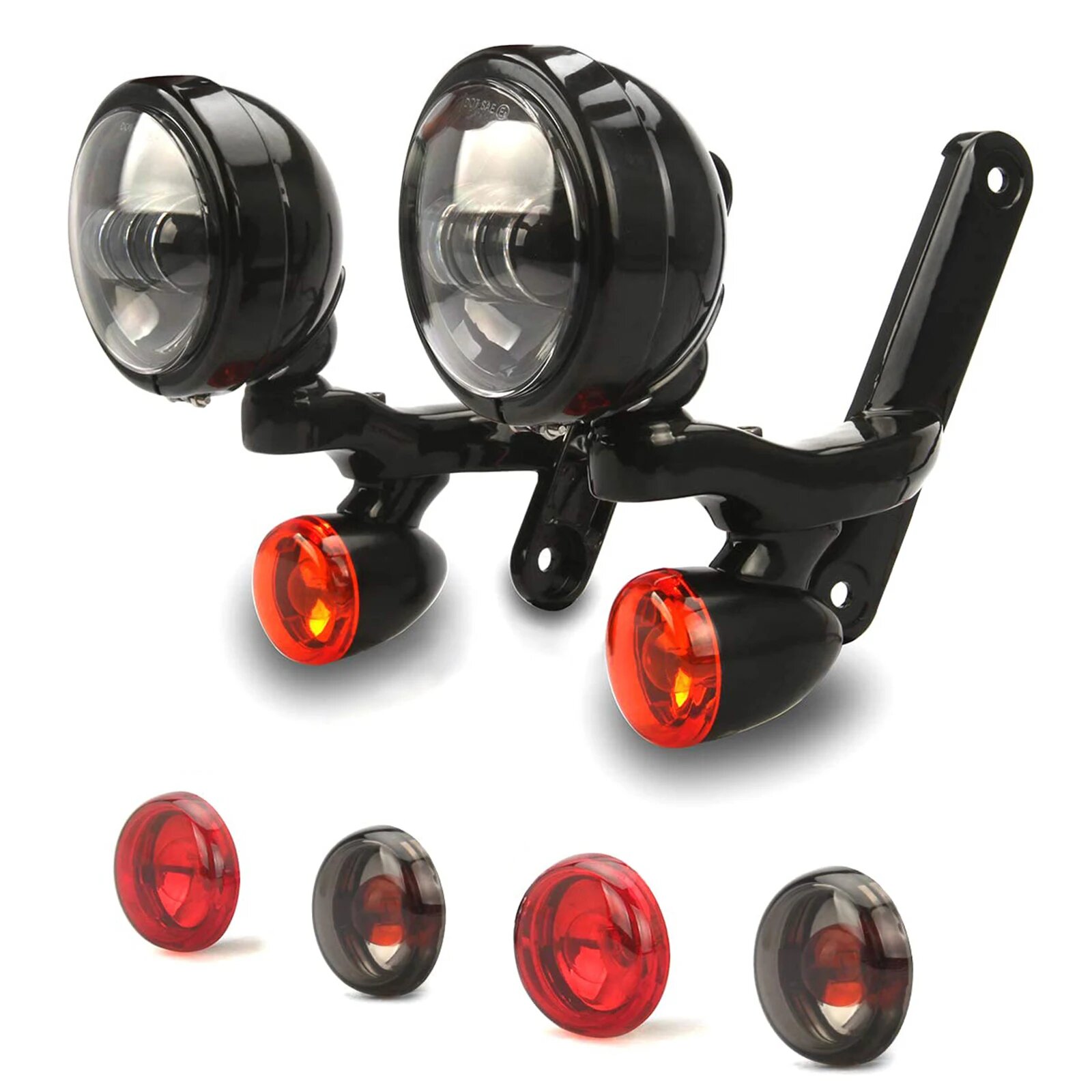 Для harley Вспомогательное освещение Кронштейны вспомогательного освещения противотуманные фары для harley CVO Street Glide FLHX 2006-2020 Детали рамы 3. all black