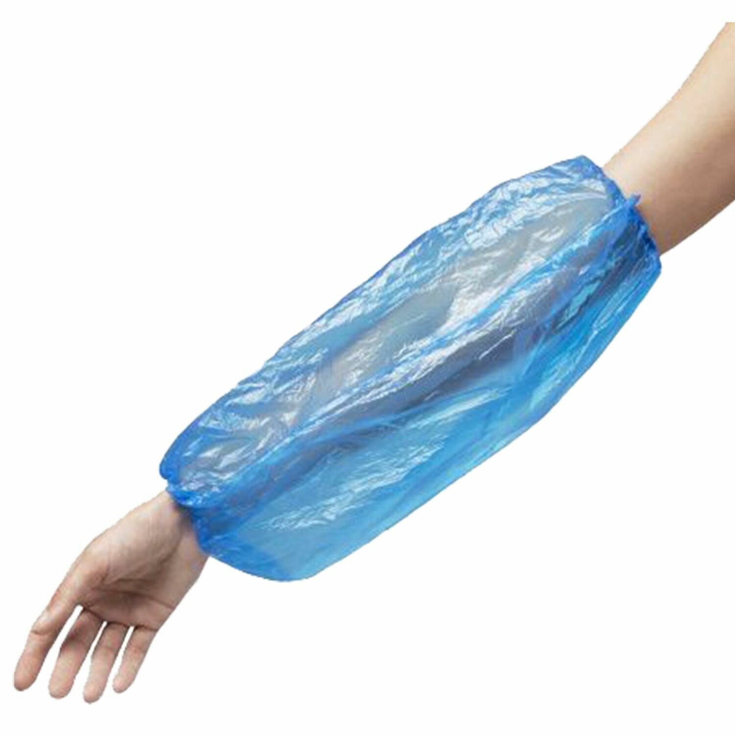 Нарукавники одноразовые ELEGREEN 100 штук, 50 пар, ПЭ, 14 мкм, 3 г, 25х40 см, синие