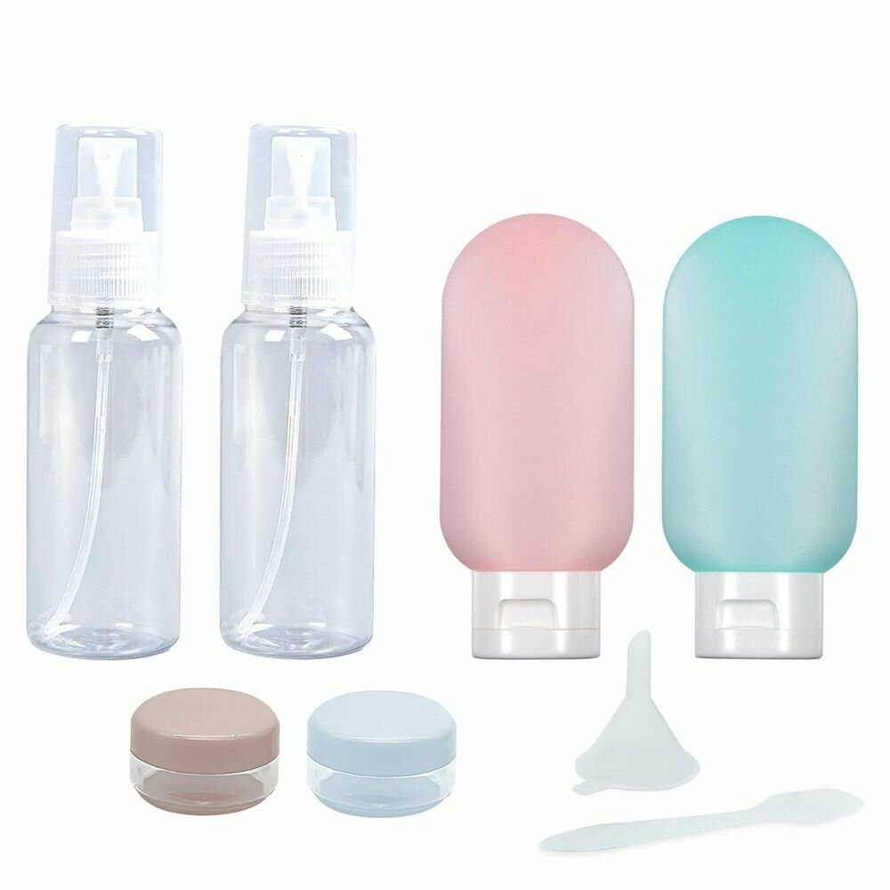 Дорожный набор флаконов DASWERK в косметичке, 6 флаконов 2х80 мл/2х60 мл/2х10 мл (609302)