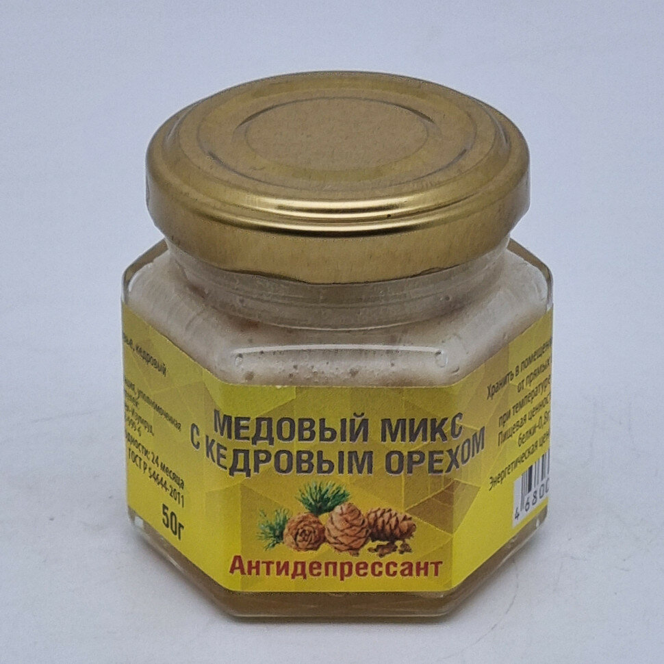 Мед микс кедровый орех "Антидепрессант" 50гр