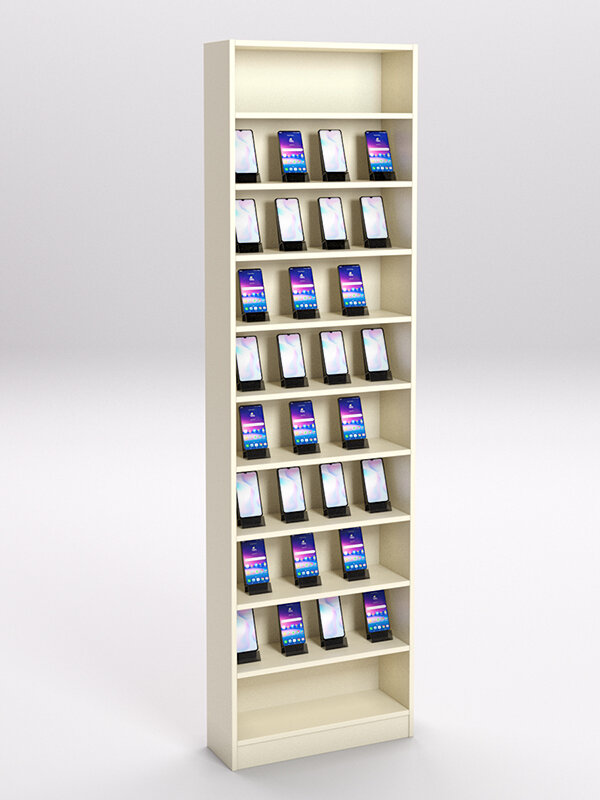 Стеллаж "сота" №3 для телефонов, Крем Вайс. Производитель товара - компания Westcom.