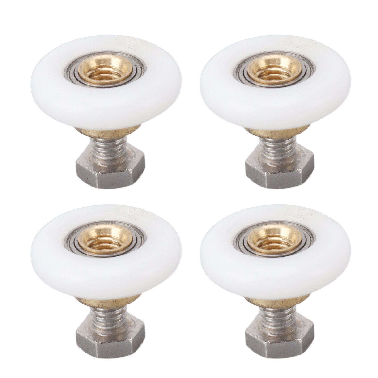 Комплект из 4 роликов для душевых дверей, направляющих, колесиков для стеклянных дверей ванной комнаты, запасная часть 23 мм.