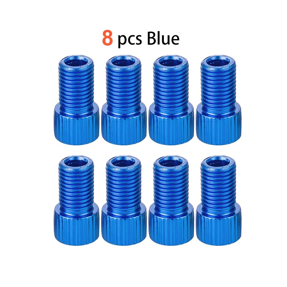 Адаптер Presta в Schrader для велосипеда Синий, 8 pcs Blue