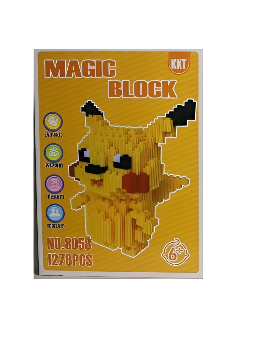 Конструктор Magic Block "Пакемон", ABS-пластик, 3D, 1278 деталей