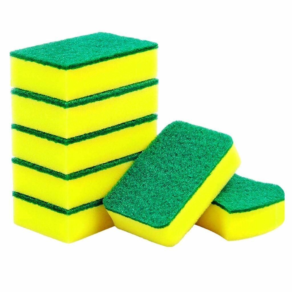 Кухонная губка для мытья посуды, Пластиковый пакет из 10 штук