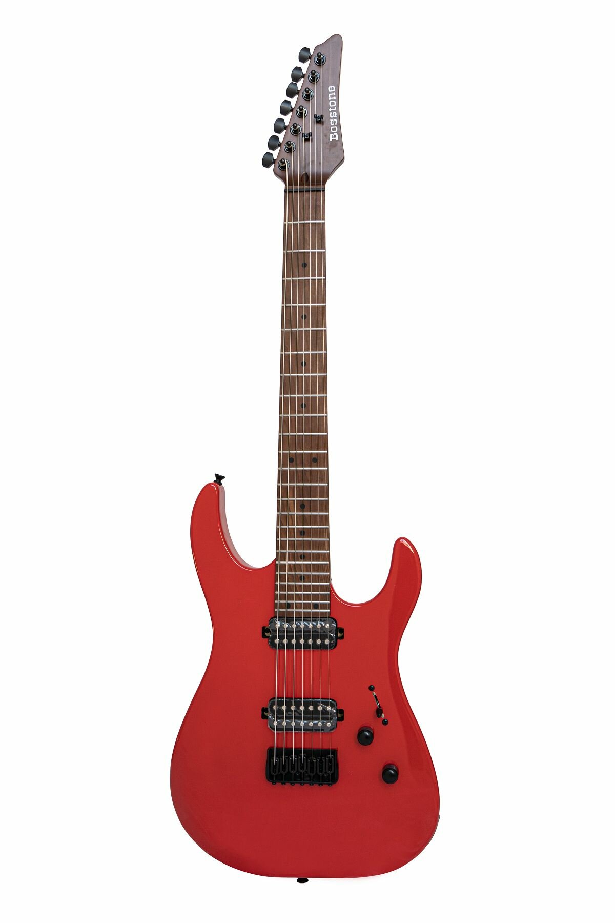 Электрогитара 7-струнная BOSSTONE SEG STR7 RD суперстрат, H+H, цвет красный