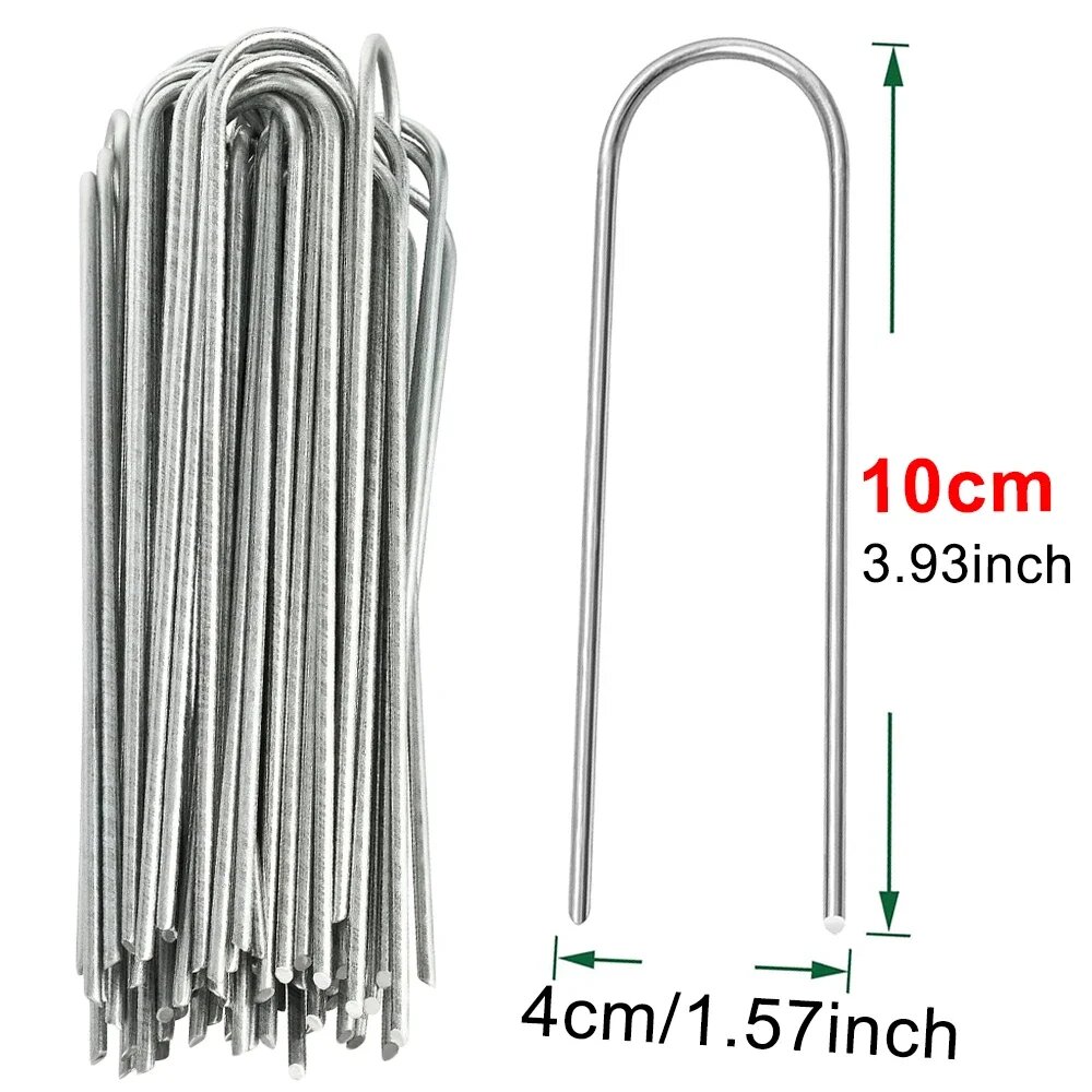 Ландшафтные скобы из нержавеющей стали 50pcs, 4cmx10cm