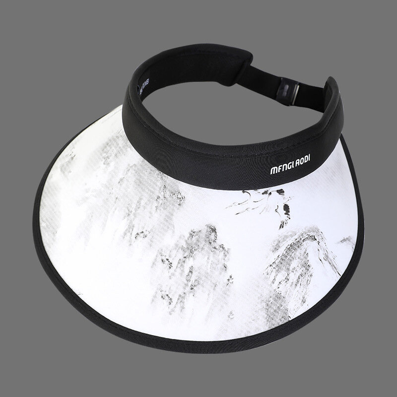 Новый китайский стиль, ретро, национальный стиль, солнцезащитная шляпа для женщин, летний солнцезащитный козырек, пустой топ, шляпа с большими полями, роспись тушью, древний стиль, национальная