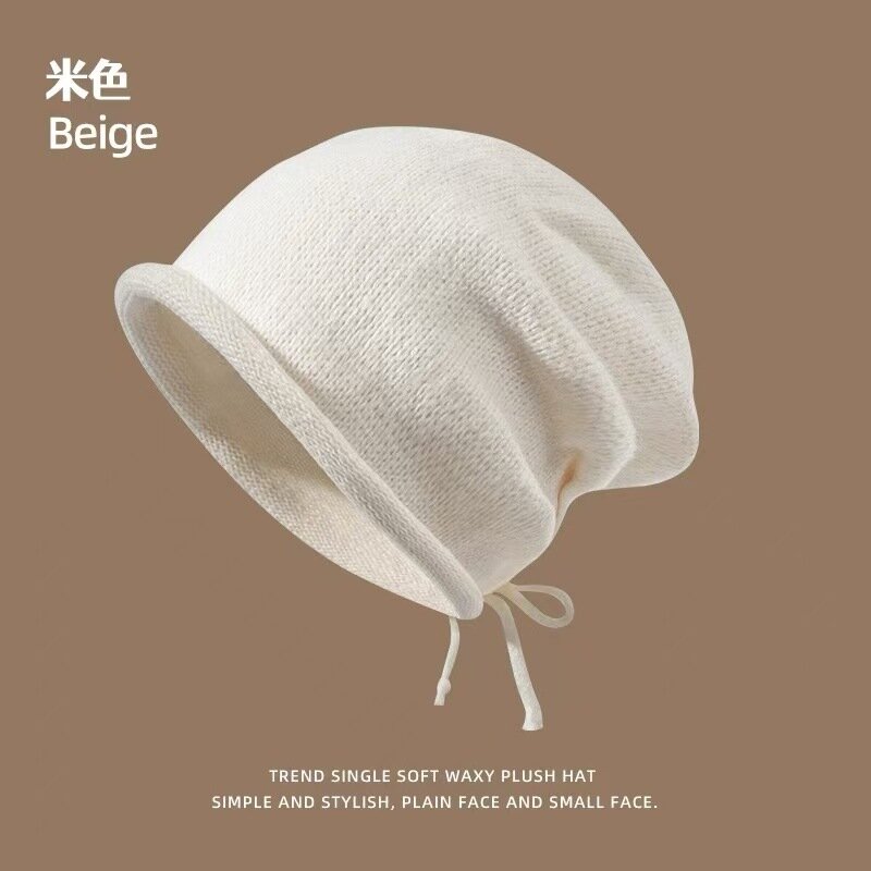 Осенне-зимний милый медвежонок, который согреет девочек и покажет их лицо, небольшая шерстяная защита для ушей, универсальная вязаная зимняя шапка в японском и корейском стиле для женщин.