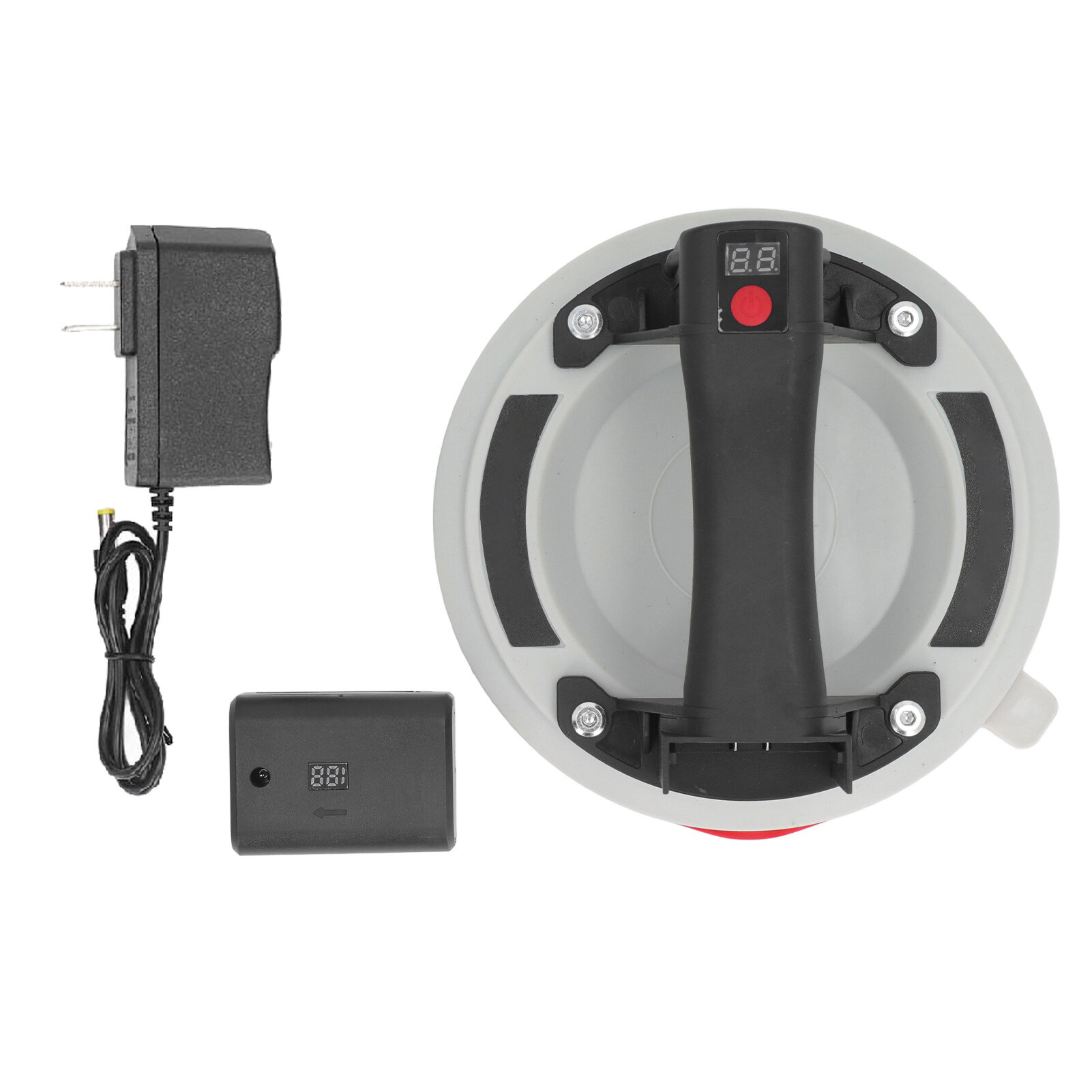 8 Inch Suction Cup Heavy Duty Electric Vacuum Lifter for Glass Tile Metal Window Windshield Lifting 600LBS Load Capacity US Plug 110‑220V