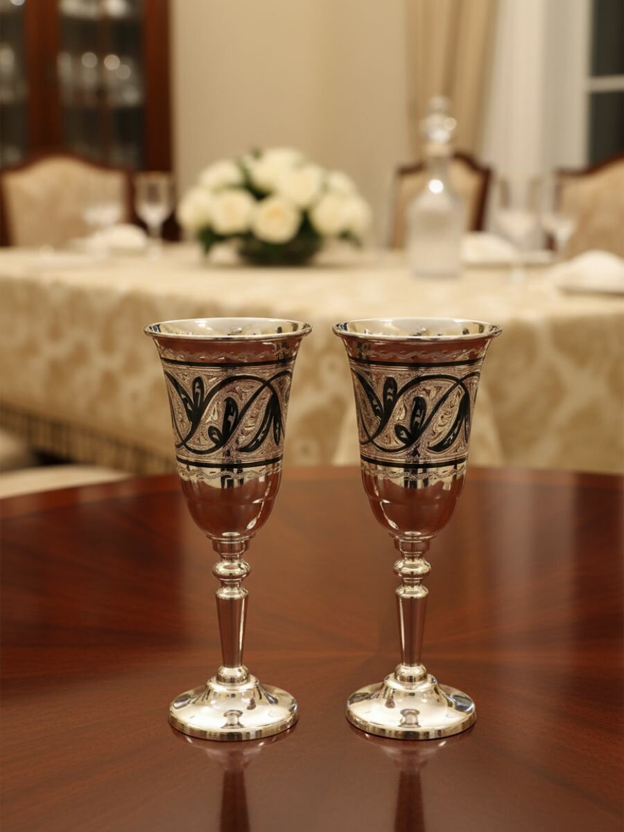 Набор рюмок из серебра 875 пробы. Р2012/2